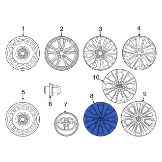 Toyota Corolla OEM Wheel Covers - Hub Caps, Wheel Skins | CARiD