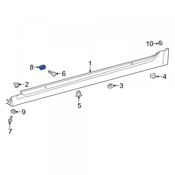 Toyota OE 90189A0007 - Rocker Panel Molding Grommet