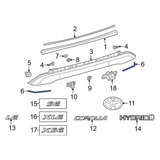 Toyota Corolla Trunk & Tailgate Seals | CARiD