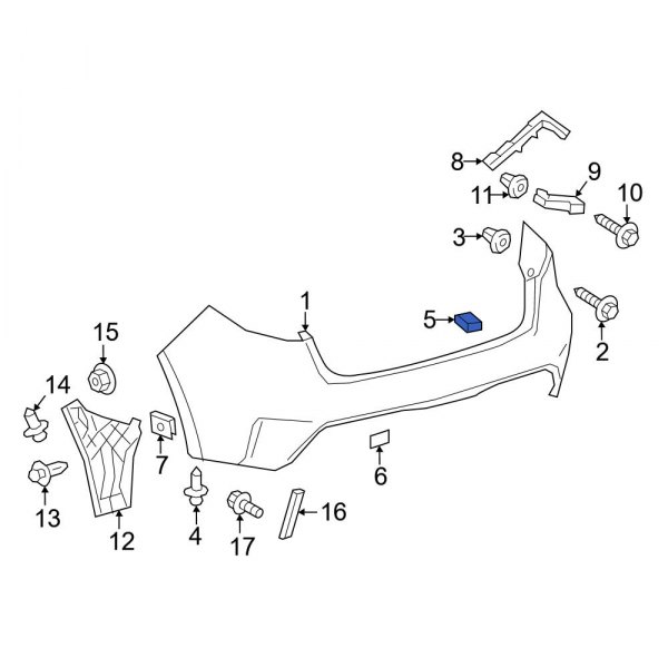 Toyota OE 5246202260 - Upper Bumper Cover Insulator