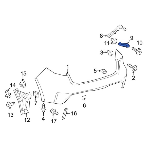 Toyota OE 5256302170 - Rear Left Bumper Guide