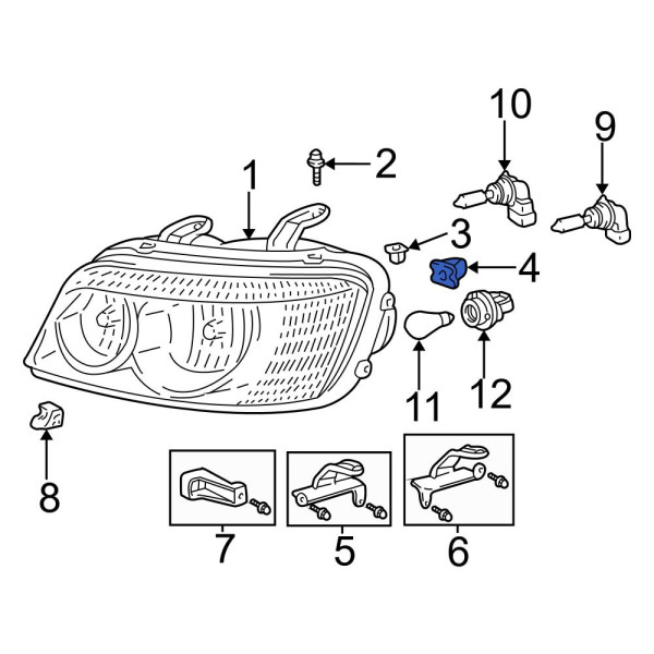 Toyota OE 5324548010 - Headlight Grommet