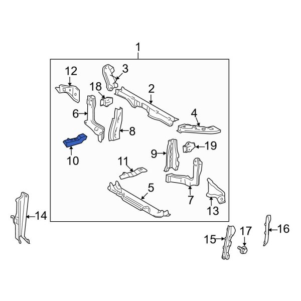 Toyota OE 5211548020 - Front Right Radiator Support Bracket