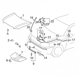 Toyota Highlander Hood Weatherstripping Seals — CARiD.com