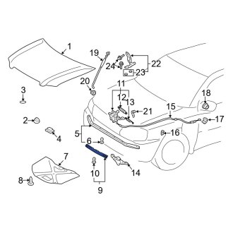 Toyota Highlander Hood Weatherstripping Seals — CARiD.com