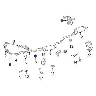 Toyota Sienna OEM Exhaust Parts | Systems, Tips, Pipes — CARiD.com