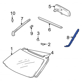 Toyota Highlander Window Trim | Moldings, Pillar Posts — CARiD.com