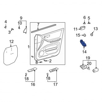 Toyota Highlander OEM Window Parts | Visors, Regulators — CARiD.com