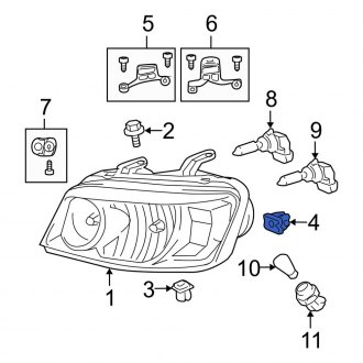 Toyota Highlander Headlight Components | Brackets, Adapters — CARiD.com
