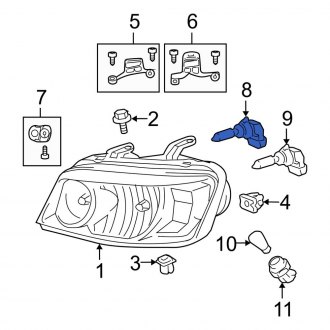 Toyota 4Runner Headlight Components | Brackets, Adapters — CARiD.com