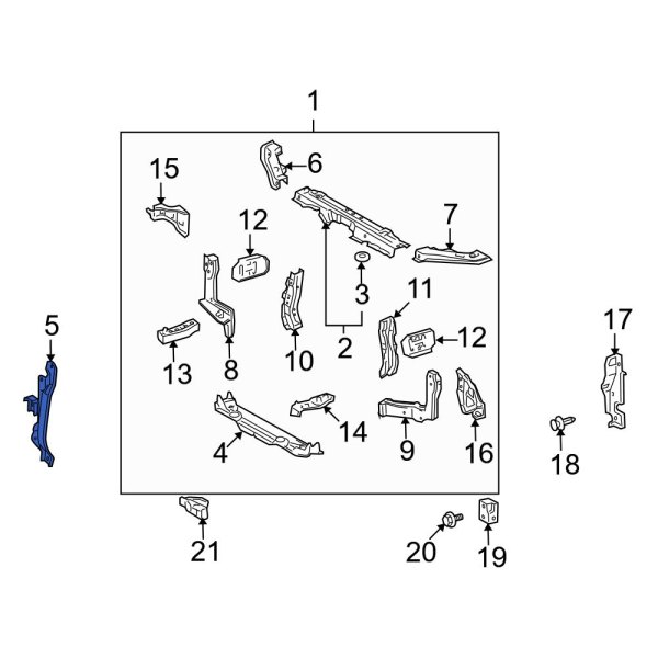 Toyota OE 5320848040 - Front Hood Latch Support