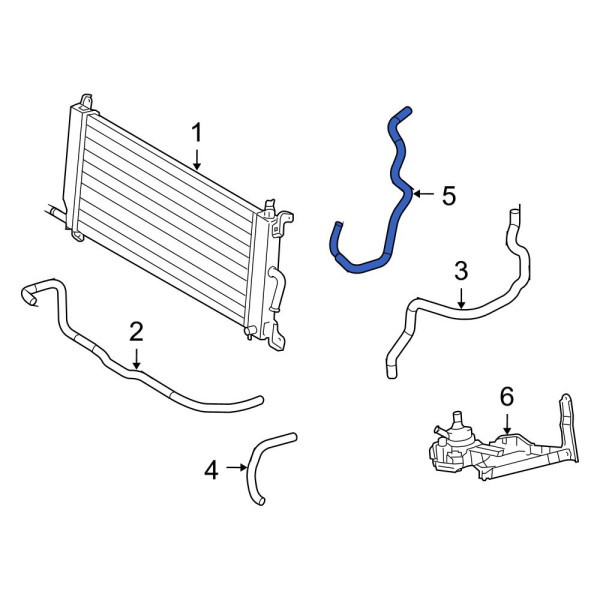 Toyota OE 8724548690 - Drive Motor Inverter Radiator Hose