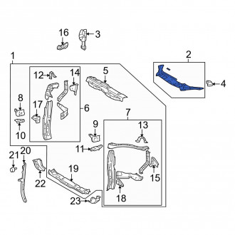 Toyota Highlander Radiator Support Covers | CARiD