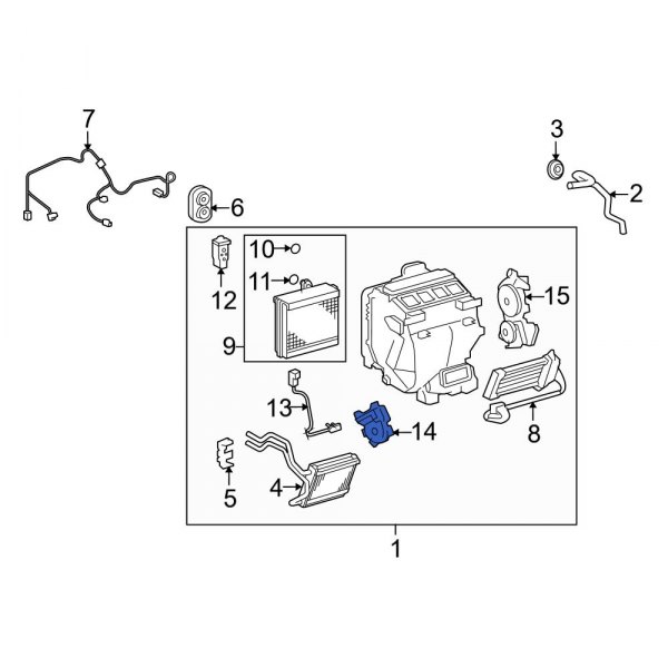 Toyota OE 8710633260 - HVAC Blend Door Actuator