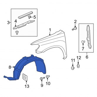 Toyota Highlander Inner Fenders - Wells, Liners, Shields | CARiD