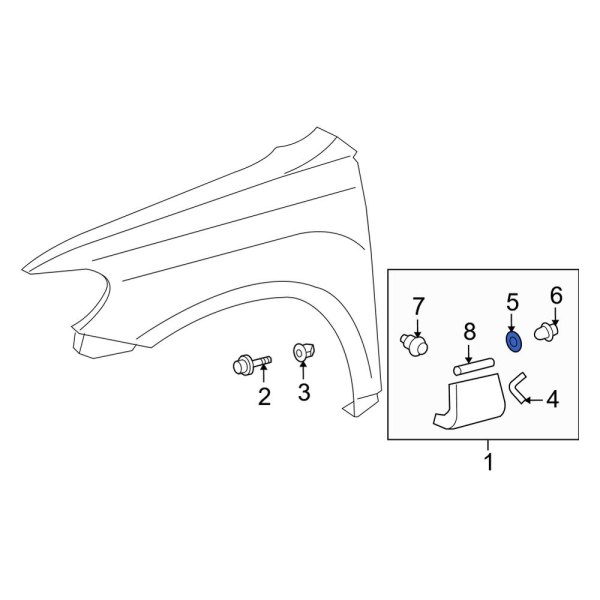 Toyota OE 7565968010 - Fender Molding Washer