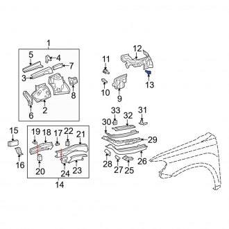 Toyota bZ4X Replacement Quarter Panels - CARiD.com