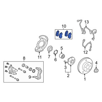 Toyota Highlander OEM Brake Parts | Pads, Bleeders, Rotors — CARiD.com