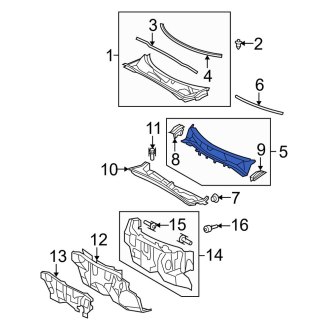 Toyota Highlander Cowl Panels & Parts | Vent Grills — CARiD.com