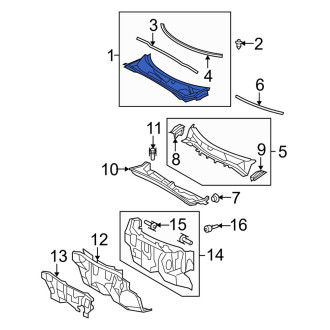 Toyota Highlander Cowl Panels & Parts | Vent Grills — CARiD.com