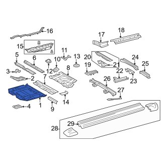 Toyota Highlander Rocker Panels, Floor Pans, Moldings — CARiD.com