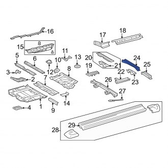 Toyota Highlander Rocker Panels, Floor Pans, Moldings — CARiD.com
