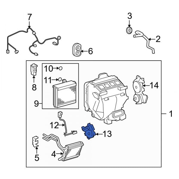 Toyota OE 8710633260 - HVAC Blend Door Actuator