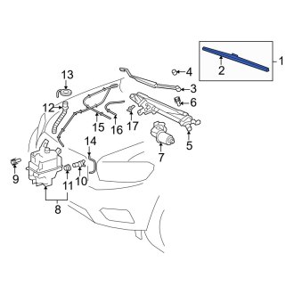 Toyota Highlander OEM Wiper Blade & Washer Parts | Motors, Arms — CARiD.com