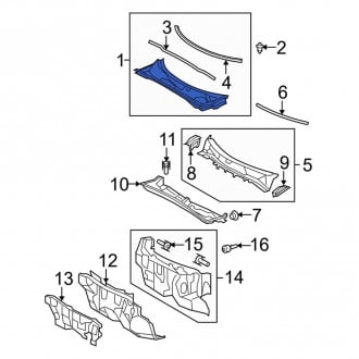 Toyota Highlander Cowl Panels & Parts | Vent Grills — CARiD.com