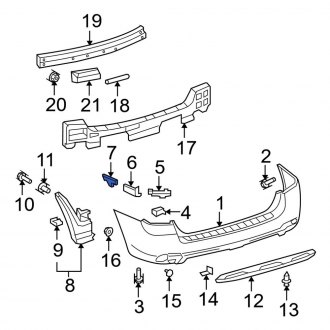 Toyota Highlander OEM Bumpers | Genuine Front & Rear Bumpers — CARiD.com