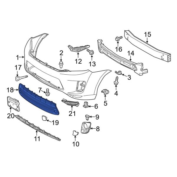 Toyota OE 5310248020 - Front Center Lower Grille