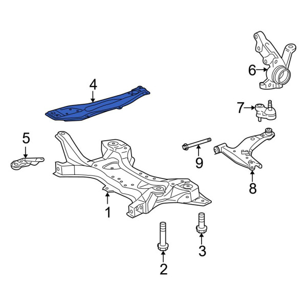 Toyota OE 5120402080 - Front Engine Mount Crossmember