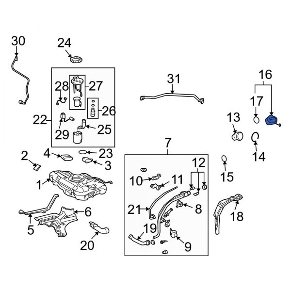 Toyota OE 7730006040 - Fuel Tank Cap
