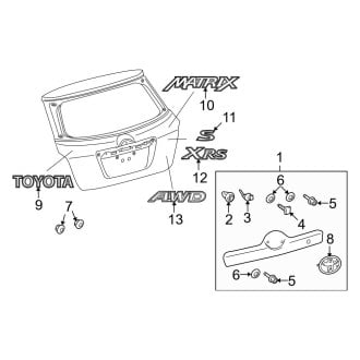 2010 Toyota Matrix Logos & Key Chains | CARiD