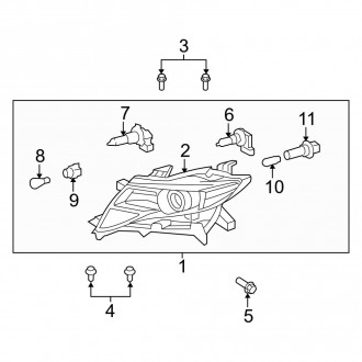 Toyota Venza OEM Headlights - Factory Headlights | CARiD