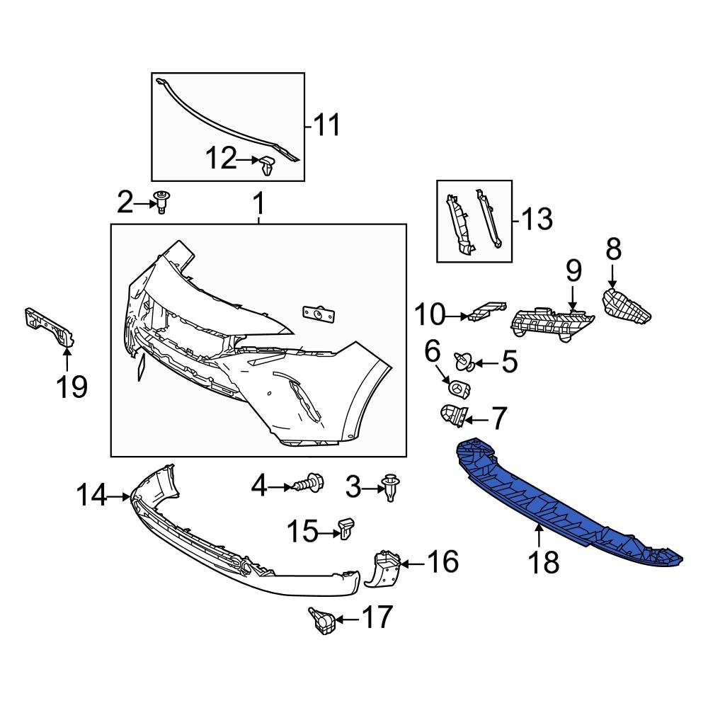 Toyota OE 5261848050 - Front Bumper Splash Shield