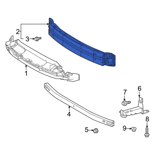 Toyota OE 5202148110 - Front Bumper Impact Bar