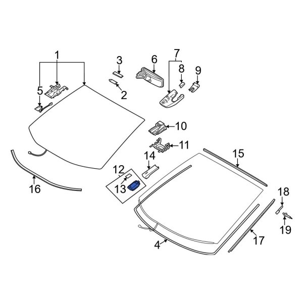 Toyota OE 8994142020 - Front Rain Sensor