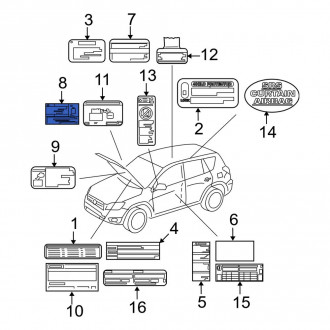 Toyota RAV4 Technical Decals — CARiD.com