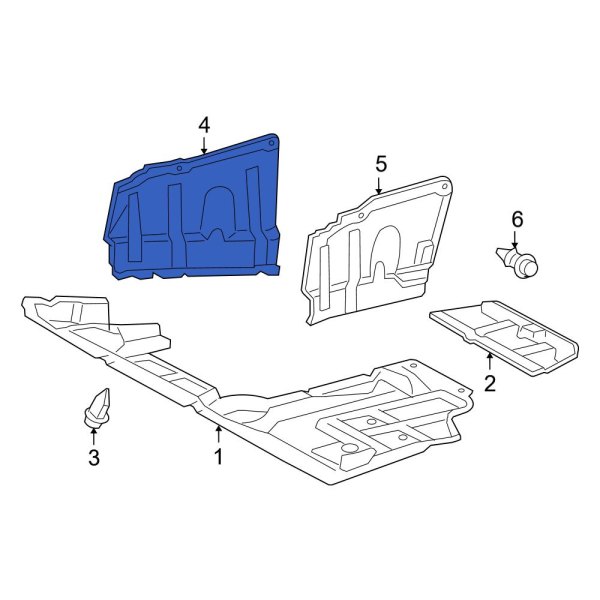 Toyota OE 538950R010 - Front Right Fender Splash Shield