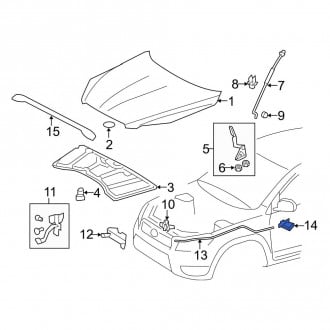 Toyota Camry Hood Release Cables & Handles — CARiD.com