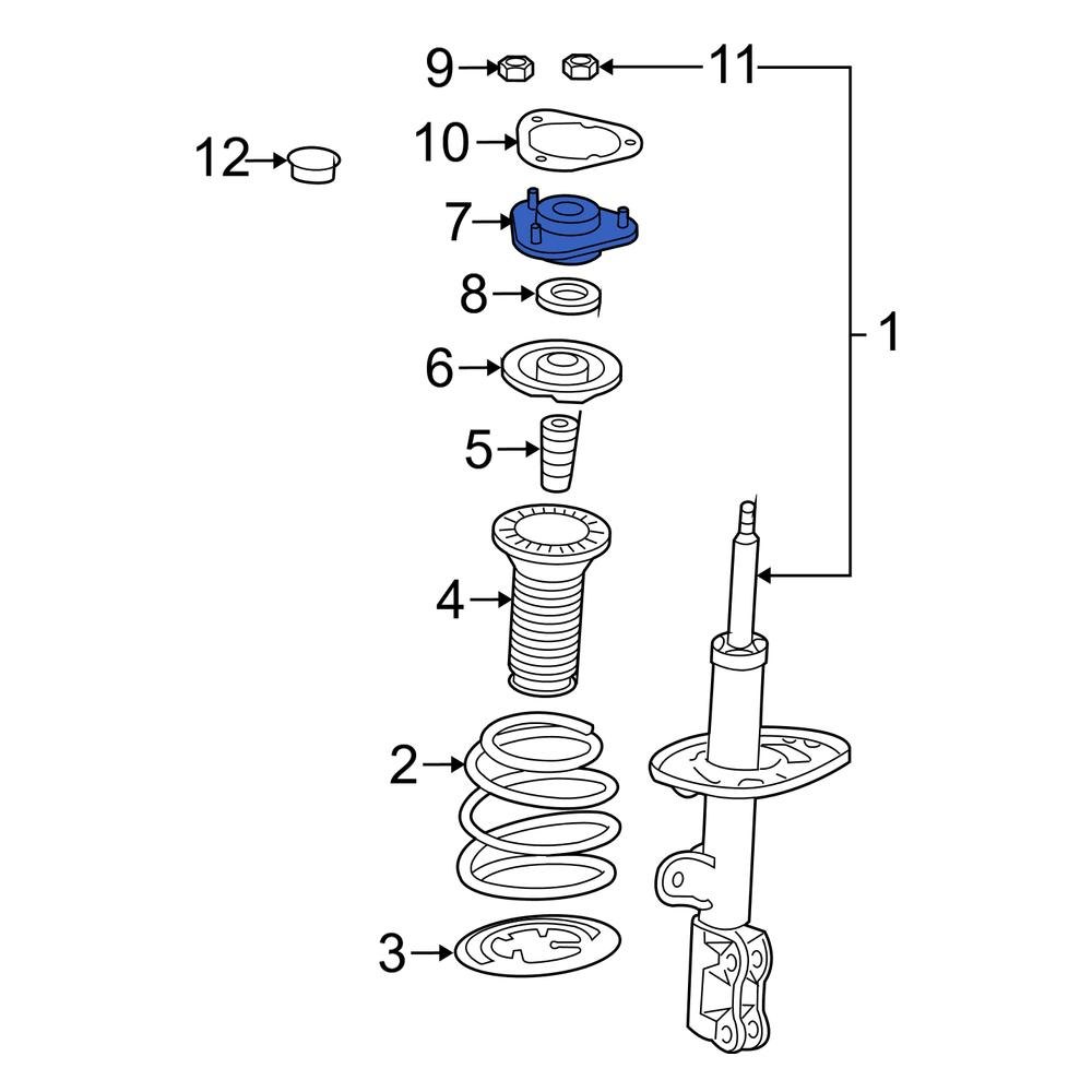 Toyota OE 486090R010 - Front Suspension Strut Mount