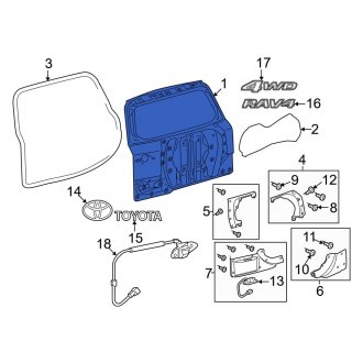 Toyota RAV4 Replacement Door Shells & Skins | CARiD