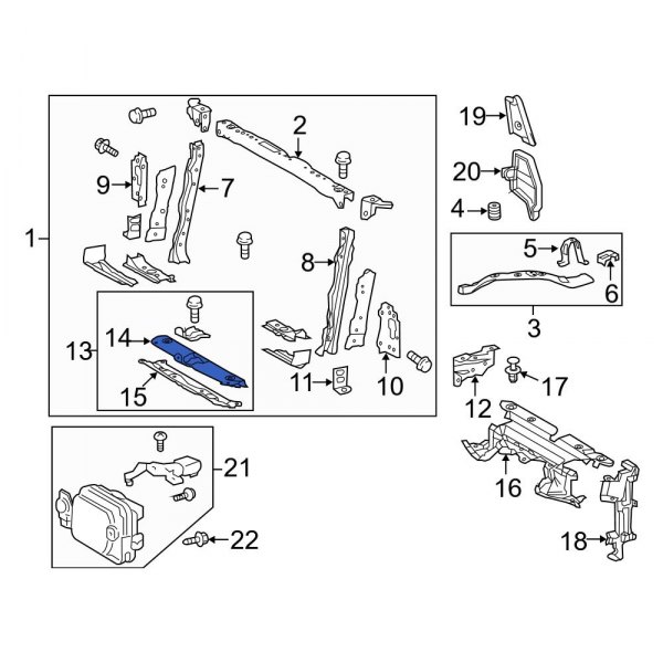 Toyota OE 532180R040 - Upper Radiator Support Bracket