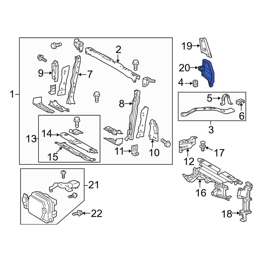 Toyota OE 531530R010 - Front Right Radiator Support Air Deflector