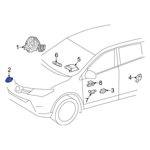 Toyota OE 8917309885 - Front Air Bag Impact Sensor