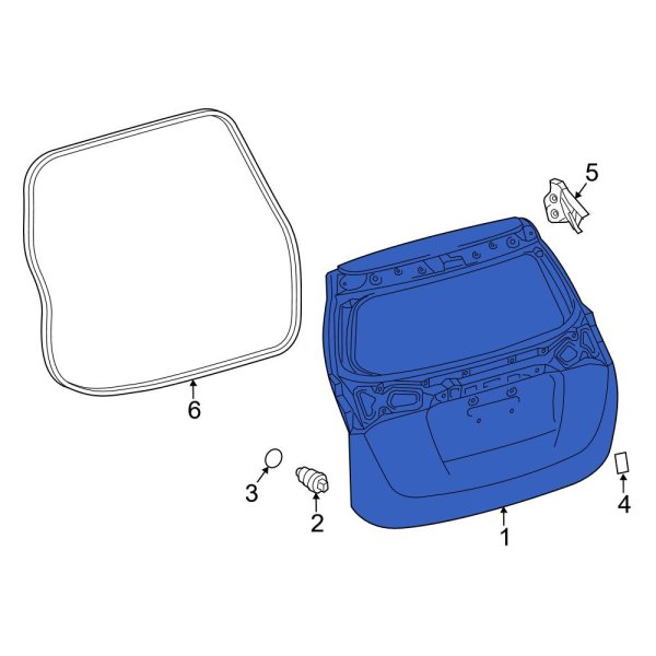 Toyota OE 670050R210 - Rear Liftgate