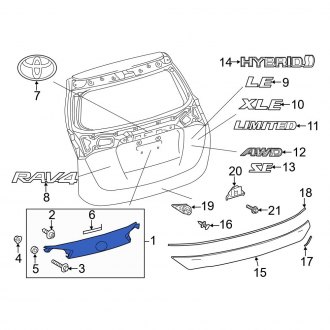 Toyota RAV4 Trunk & Tailgate Moldings | CARiD