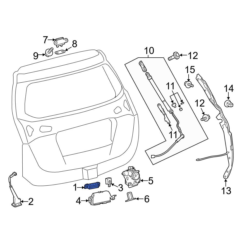 Toyota OE 8484048020 - Rear Liftgate Latch Release Switch