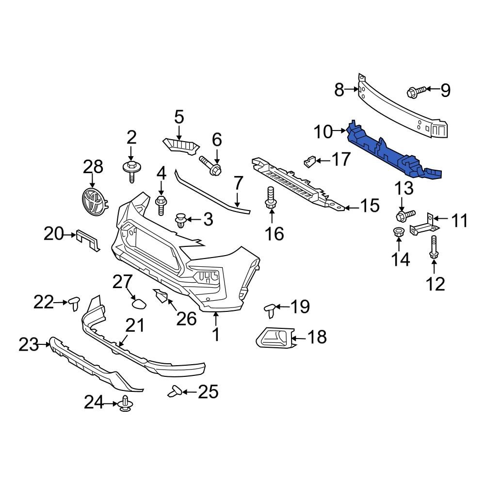 Toyota OE 526140R100 - Front Bumper Impact Absorber